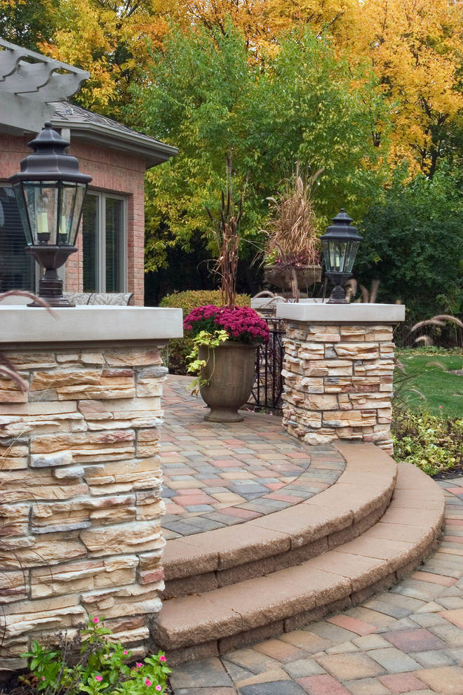 Concrete Paver Steps - Eclectic - Patio - Chicago - by Krugel Cobbles ...