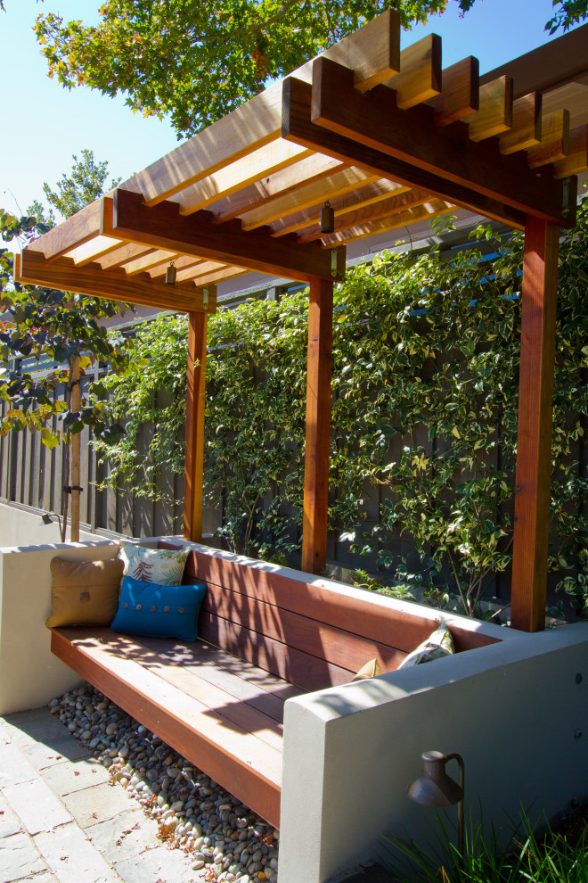 Contemporary ipe bench and arbor - Contemporary - Patio - San Francisco ...