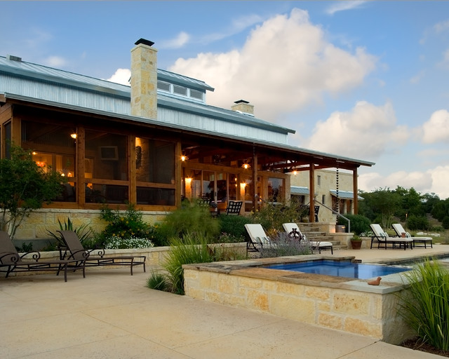 Cordillera Ranch/Boerne Rustic Modern Pool/Spa/Outdoor Living ...