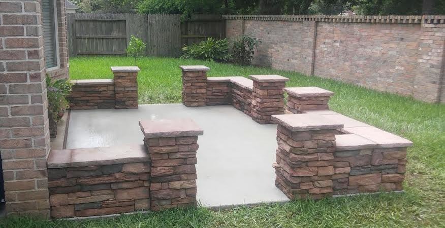 Coronado Stone Bench & Seating Walls - Transitional - Patio - Houston ...