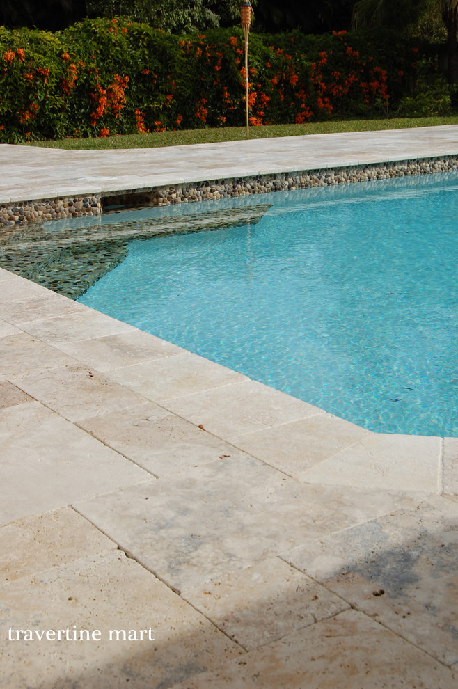 Country Classic Travertine Pavers - Patio Pavers - Traditional - Pool ...