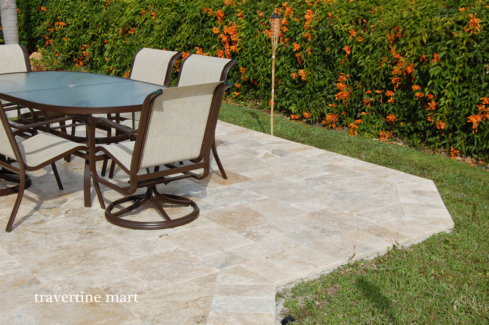 Country Classic Travertine Pavers - Patio Tiles - Traditional - Patio ...