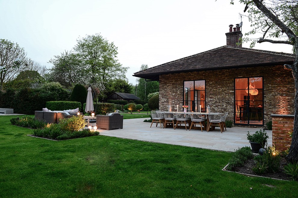 Country House with Modern Extension Lighting Design - Modern - Patio ...