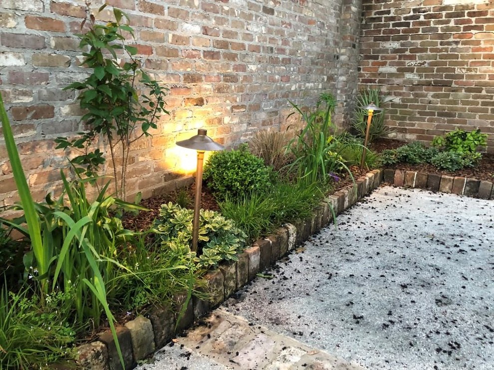 Courtyard Renovation with Landscape Lighting - Traditional - Patio ...