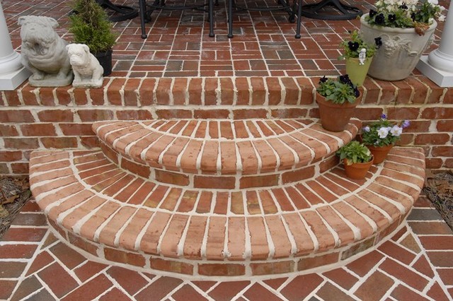 Courtyards with brick - Traditional - Patio - Other - by Pine Hall ...