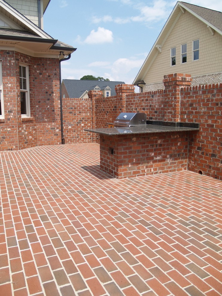 Courtyards with brick - Traditional - Patio - Other - by Pine Hall ...