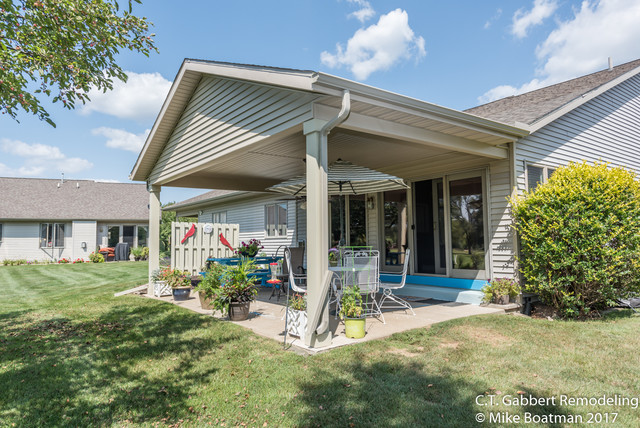 Covered Back Porch - Contemporary - Patio - Chicago - by C.T. Gabbert ...