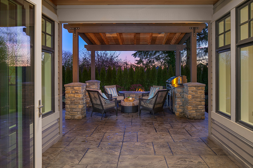 Covered Outdoor Living Area - Contemporary - Patio - Seattle - by ...