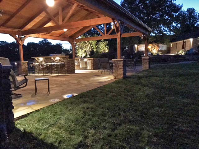 Covered pavilion with outdoor kitchen. - Patio - Nashville - by Master ...