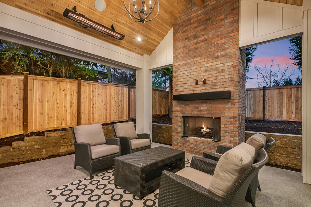 Covered Vaulted Outdoor Living - Farmhouse - Patio - Seattle - by ...