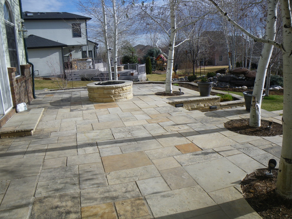 Cultured Stone Patio w/Pergola - Fort Collins, CO - Rustic - Patio ...