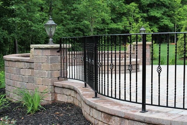 Curved Patio Railing Traditional Patio Detroit By Great Lakes