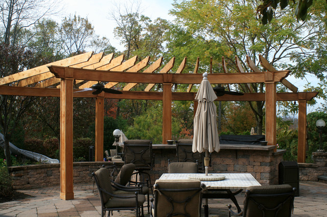 Curved Pergola Project - Craftsman - Patio - New York - by RDH Design ...