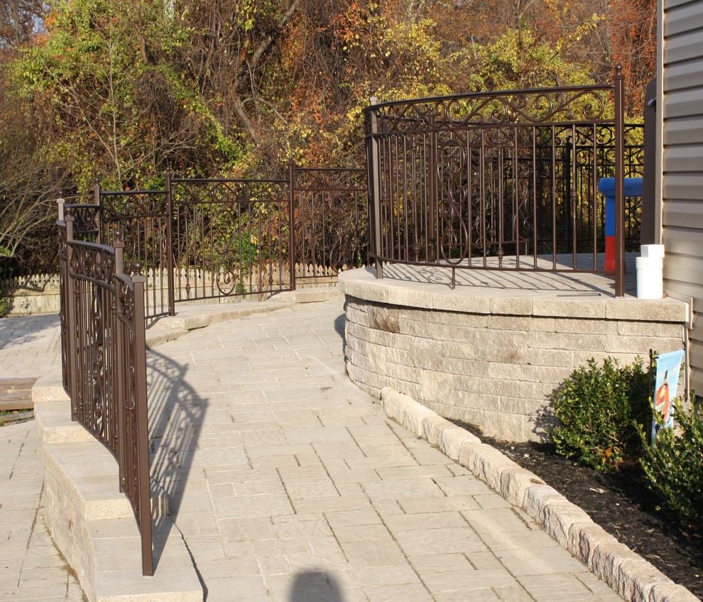 Curved railings - Patio - Philadelphia - by Ironfire Railings | Houzz