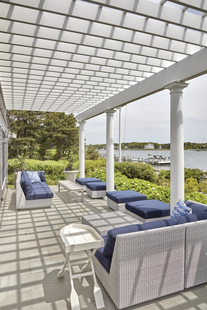 Custom Attached Pergola - Patio - Boston - by Walpole Outdoors | Houzz