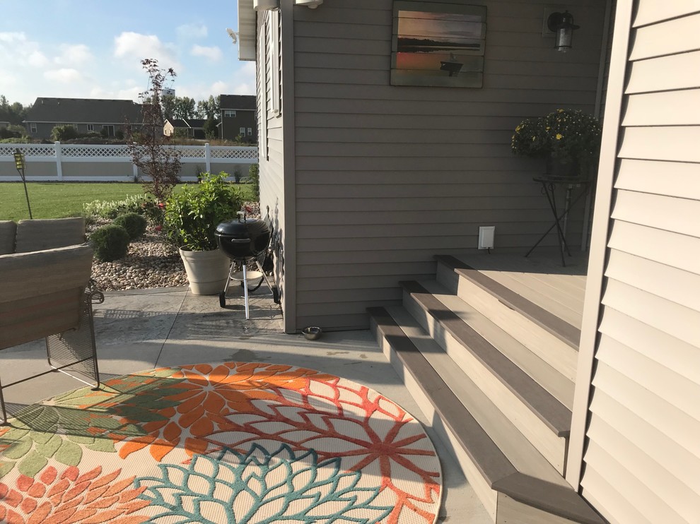 Custom Back Steps with Pic Frame Stairway - Patio - Other - by TECH ...
