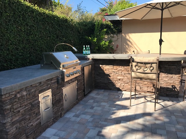 Custom BBQ Island and Pavers - Tropical - Patio - Orange County - by ...