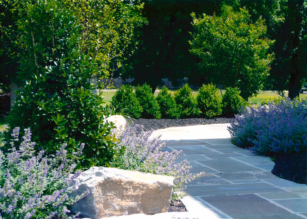 Custom Bluestone Patio Landscape Beds - Traditional - Landscape - New ...