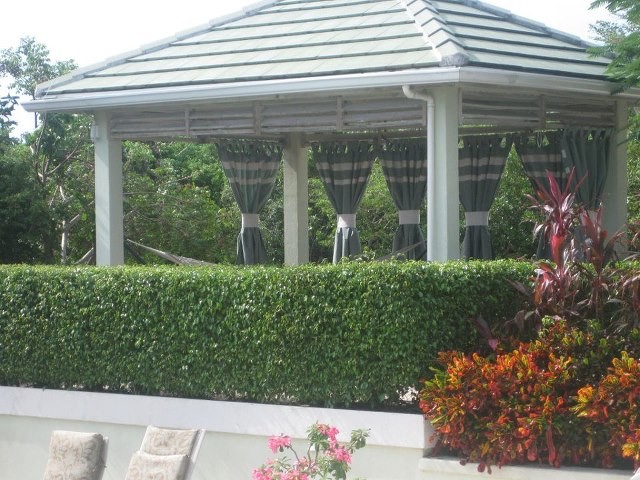 Custom Made Banded Drapes - Traditional - Patio - Miami - by ...