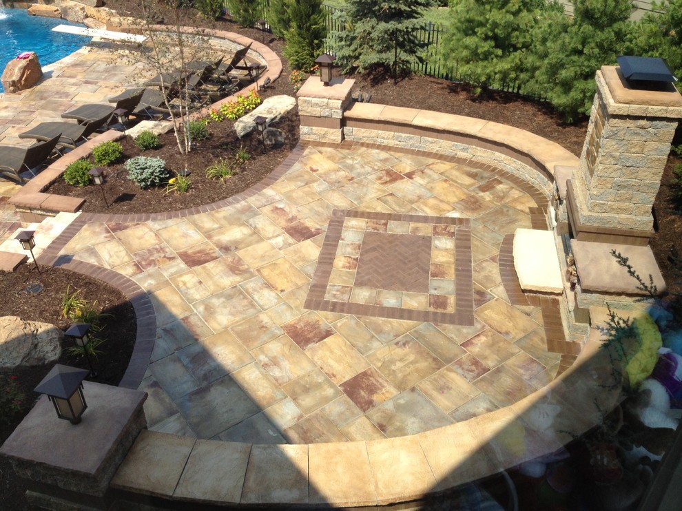 Custom Moss Rock Pool - Traditional - Patio - Kansas City - by Landmark ...