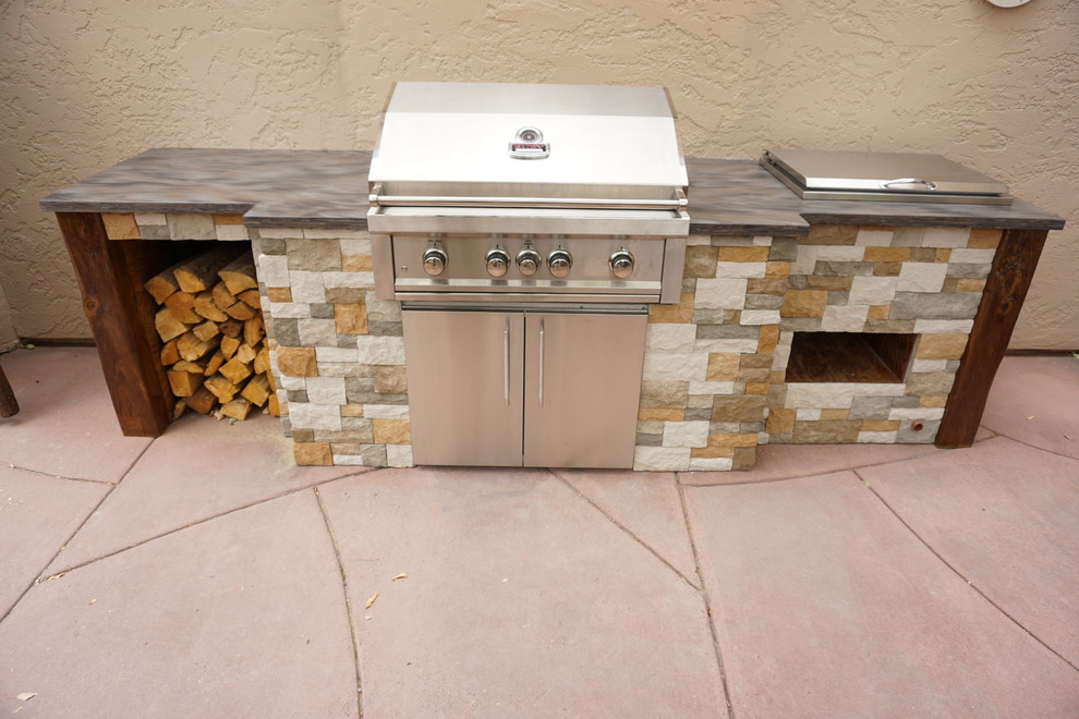 Custom Outdoor BBQ Countertop Corian Sorrel - Rustic - Patio - Denver ...