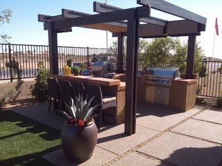 Custom Outdoor kitchens and BBQ Islands - Southwestern - Patio - Las ...