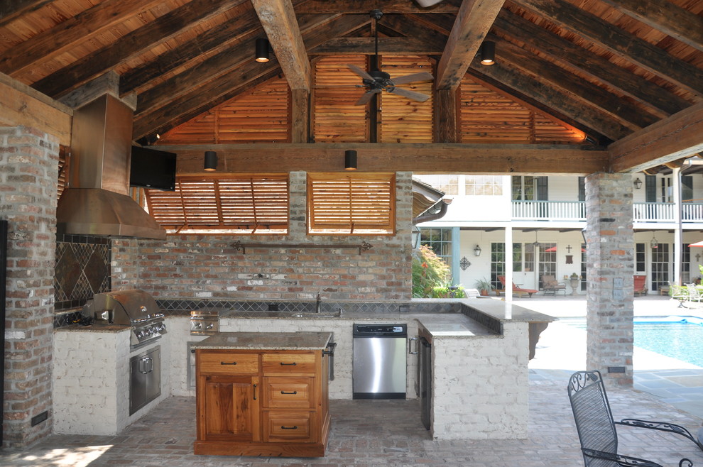 Custom Outdoor Kitchens and Patios - Rustic - Patio - New Orleans - by ...