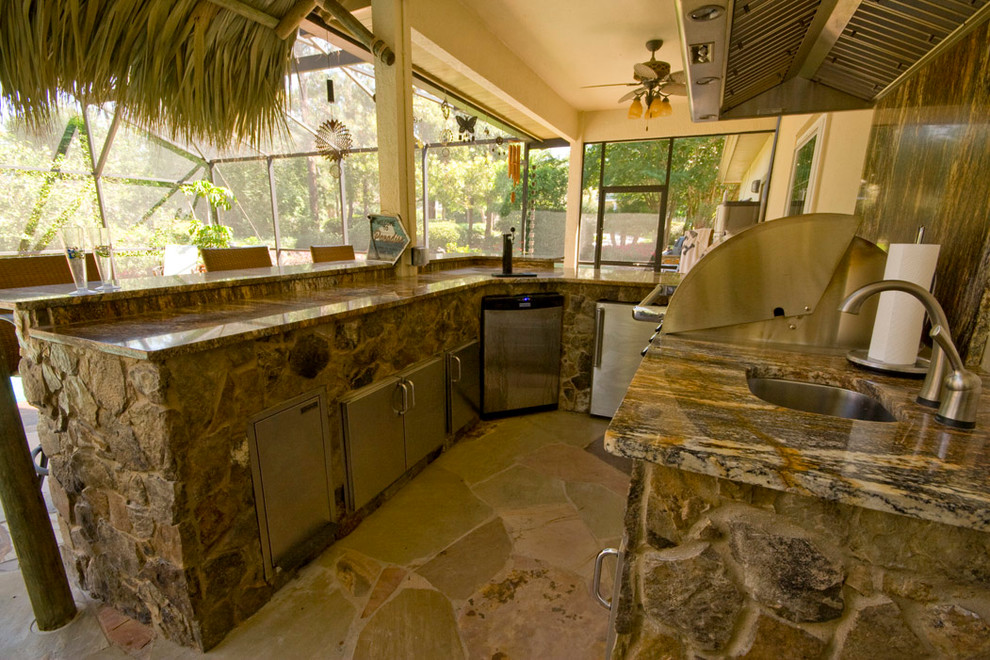 custom outdoor kitchens - Tropical - Patio - Orlando - by Fireplace ...