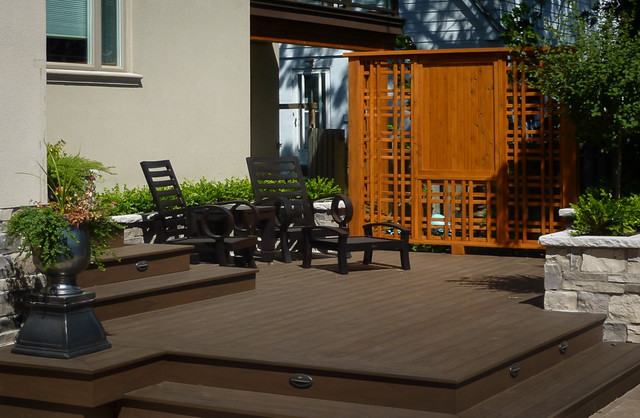 Custom Privacy Screen, TimberTech deck - Modern - Patio - Toronto - by ...