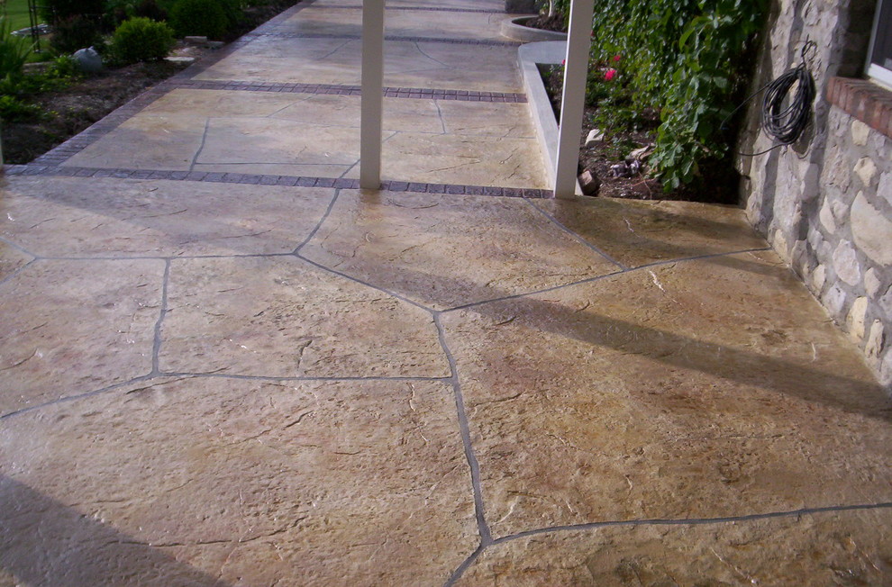 Custom Thin-Stamped Overlay - Traditional - Patio - Tampa - by Gateway ...