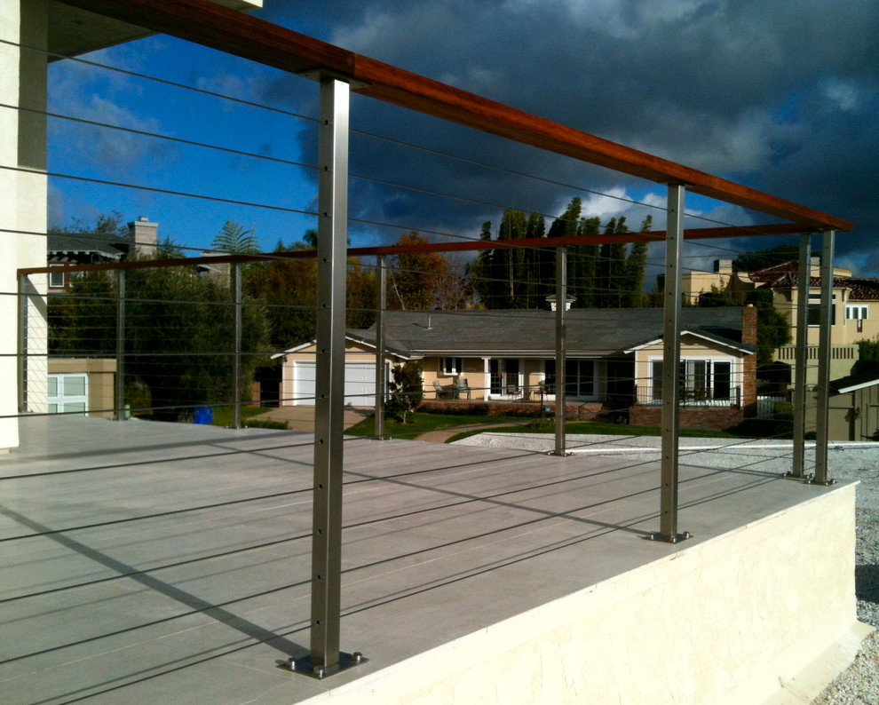 Deck Mounted Stainless Cable Railing - Modern - Patio - San Diego - by ...