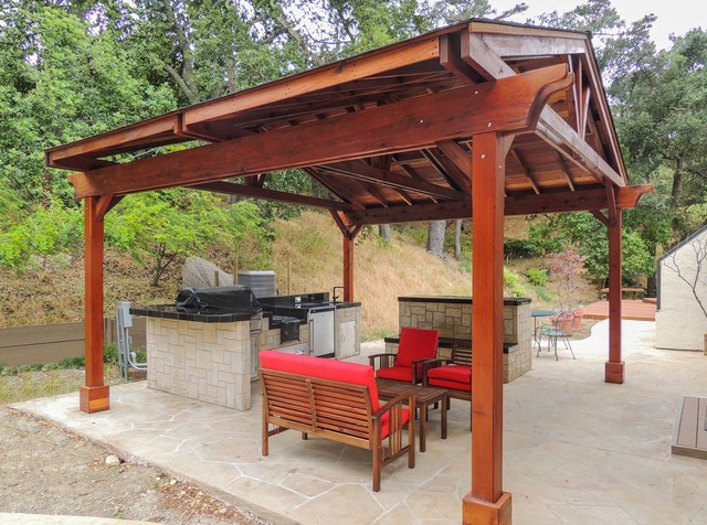 Del Norte Outdoor Kitchen Pavilion - Contemporary - Patio - San ...