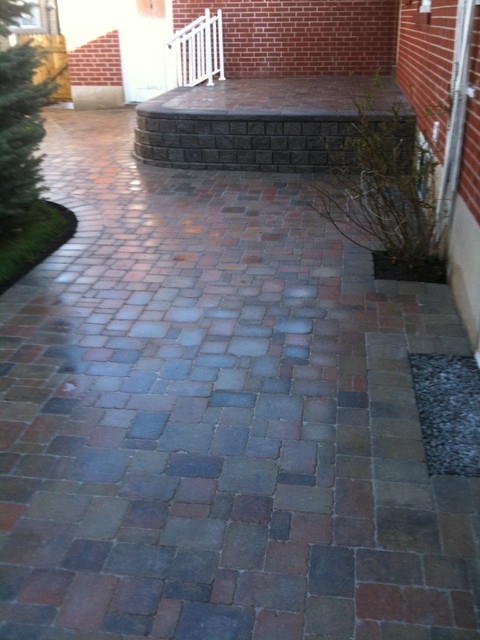 DRIVEWAY, WALKWAY, PATIO INSTALLATION USING TUMBLED STONE ...