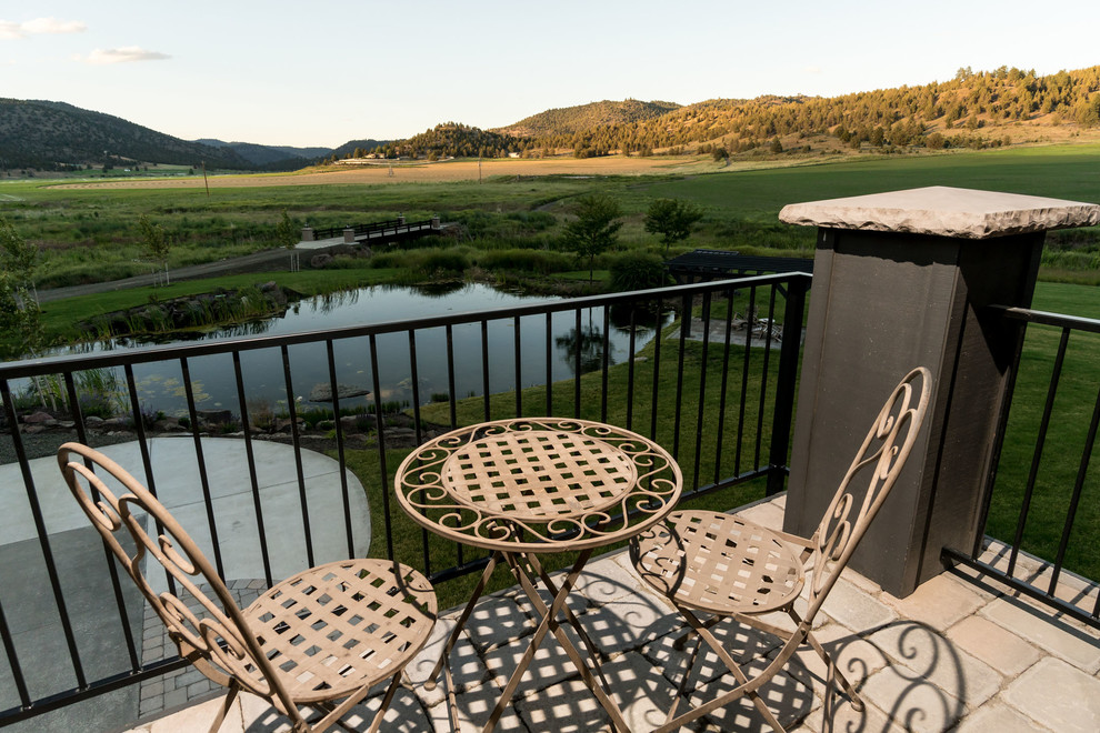 Elk Country Estate_French Country_Private Patio - Traditional - Patio ...