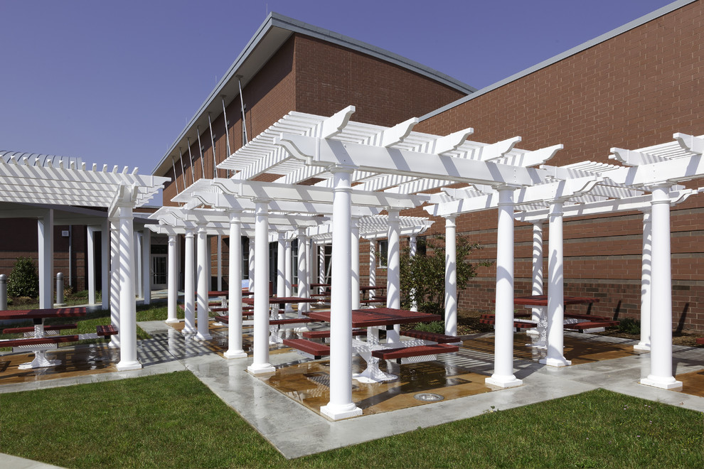 Elliston Elementary - Vinyl Pergola - Traditional - Patio - DC Metro - by Structureworks ...
