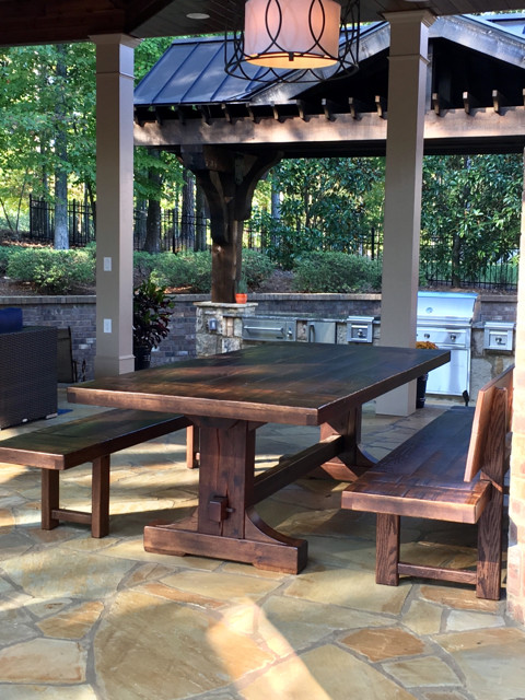 Emerson Trestle | Outdoor Dining Table - Patio - Atlanta - by Rustic ...