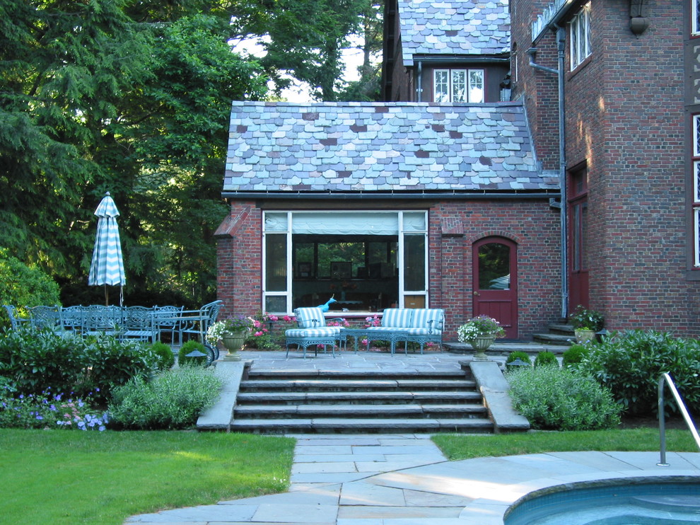 English Tudor Garden - Traditional - Patio - Providence - by Garden ...
