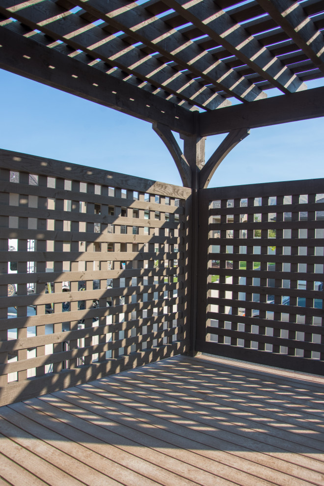 Entertainment Size | 2 Story Pergola Deck with Spiral Staircase - Patio ...