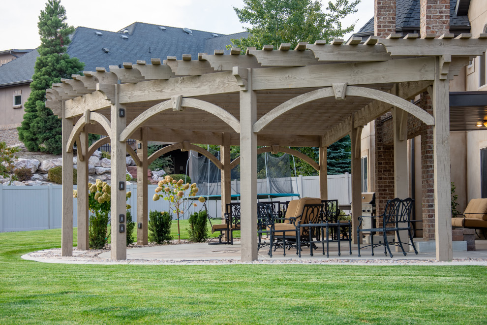 Entertainment Size | Curved Radius Style Pergola - Patio - Salt Lake ...