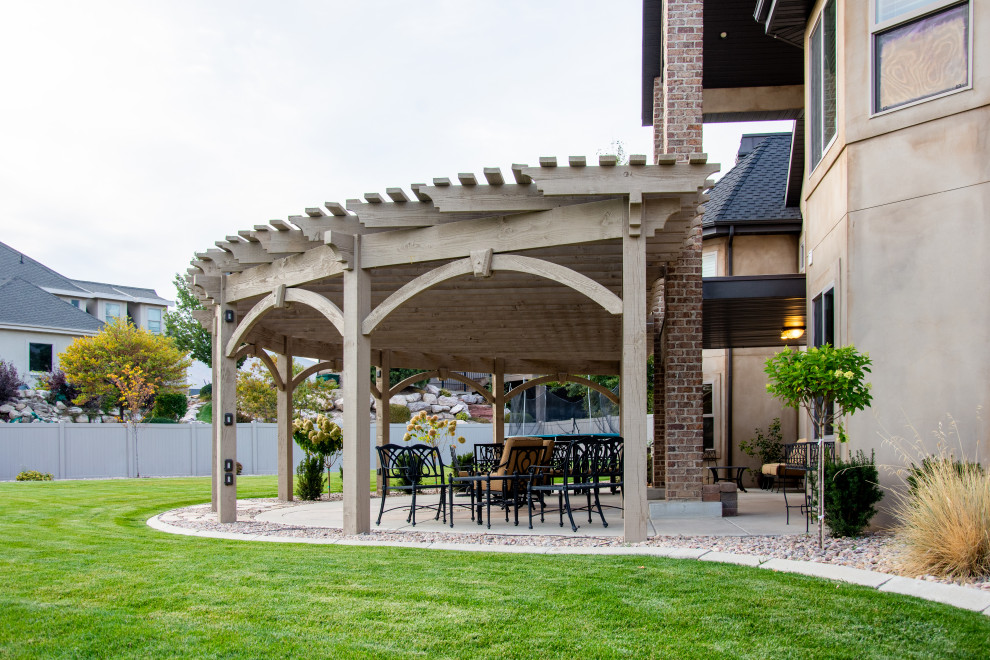 Entertainment Size | Curved Radius Style Pergola - Patio - Salt Lake ...