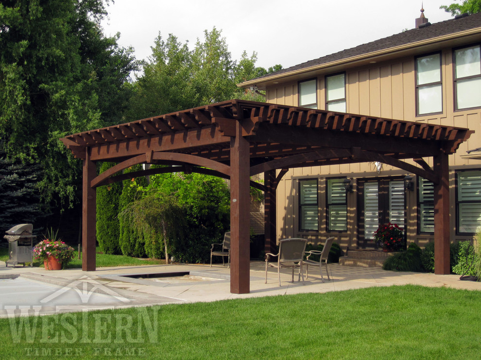 Entertainment Size Pergolas - Traditional - Patio - Salt Lake City - by Western Timber Frame ...