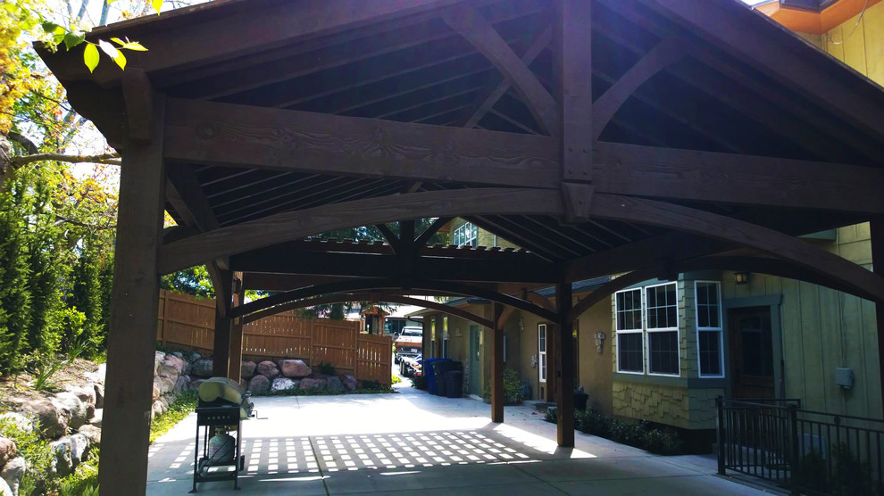 Entertainment Size | Timber Frame Pavilion - Rustic - Patio - Salt Lake ...