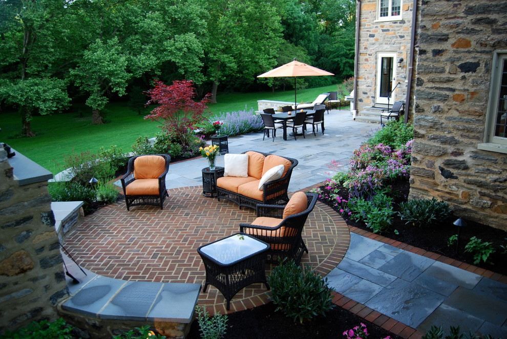 Entry Design & Back Patio Space - Traditional - Patio - Philadelphia ...