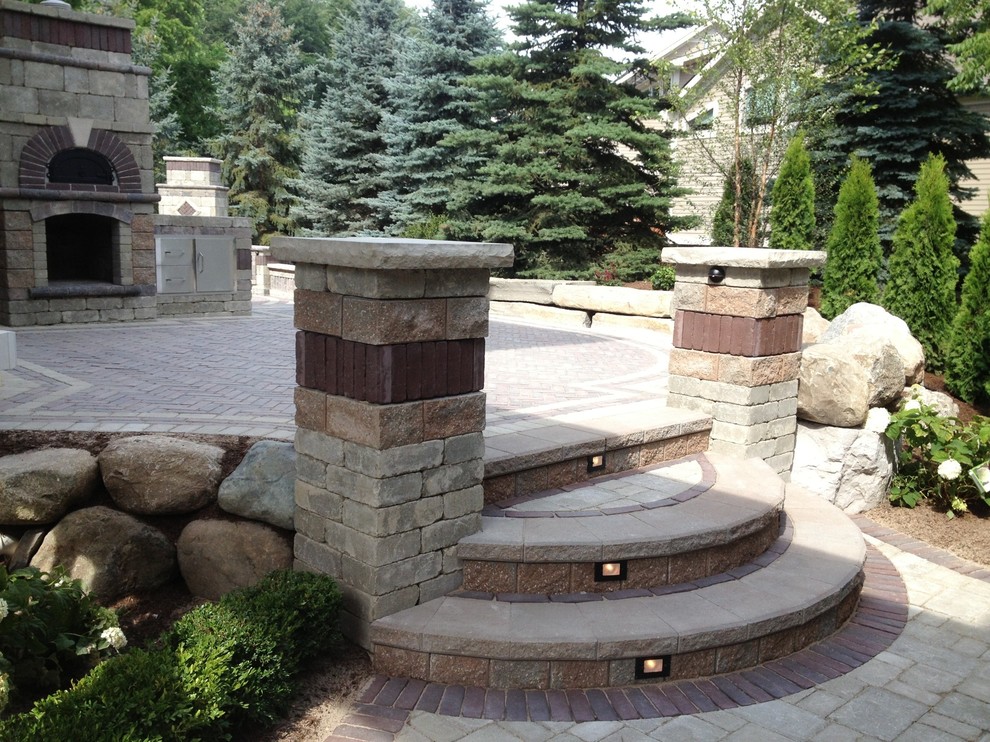 Entry to Tiered Patio - Transitional - Patio - Detroit - by Antonelli ...