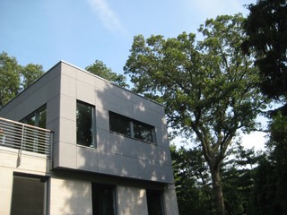 Eternit cement panels in a rainscreen installation - Contemporary ...