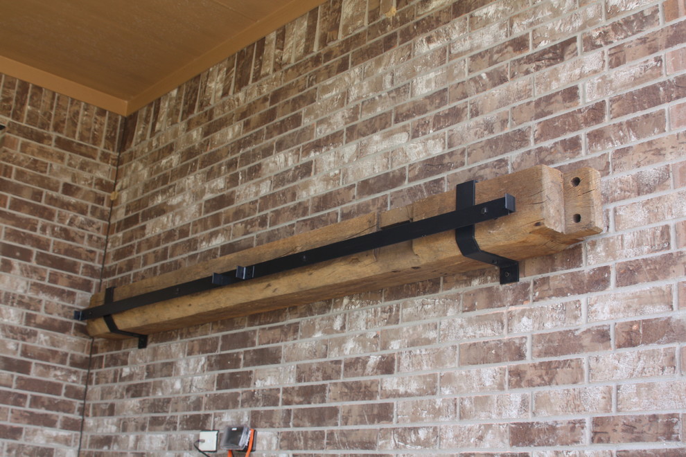 Exterior Cedar Entertainment Center - Rustic - Patio - Houston - by ...