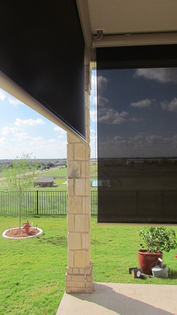 Exterior Motorized Patio & Garage Shades - Traditional - Patio - Austin ...