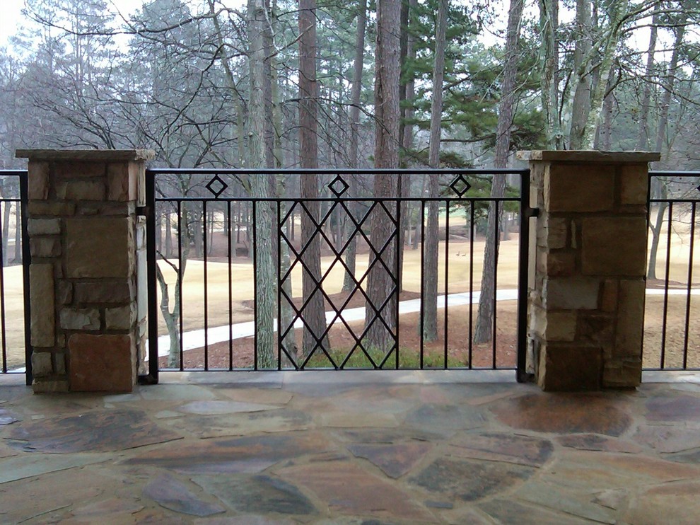 Exterior Wrought Iron Handrail / Railing - Mediterranean - Patio ...
