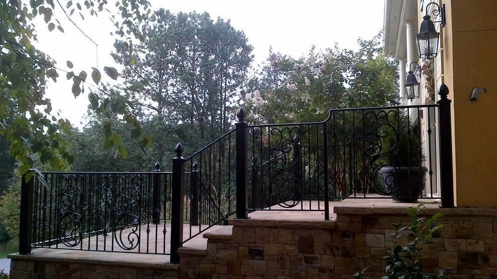 Exterior Wrought Iron Handrail / Railing - Mediterranean - Patio ...
