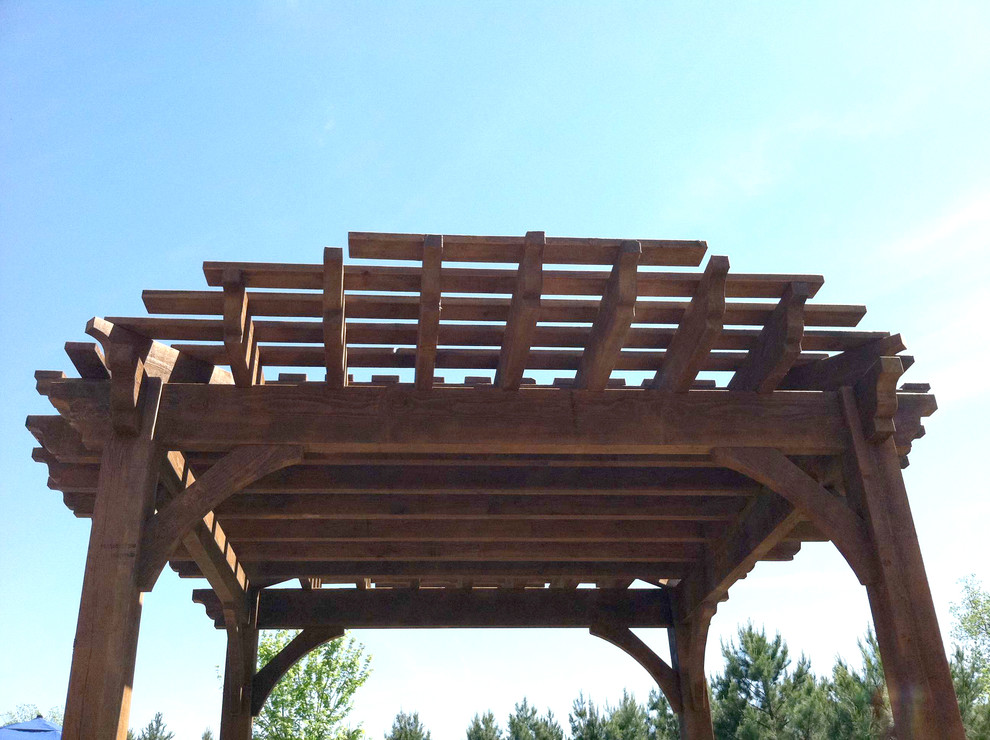 Family Size | Round Roof Custom Pergola - Traditional - Patio - Salt ...